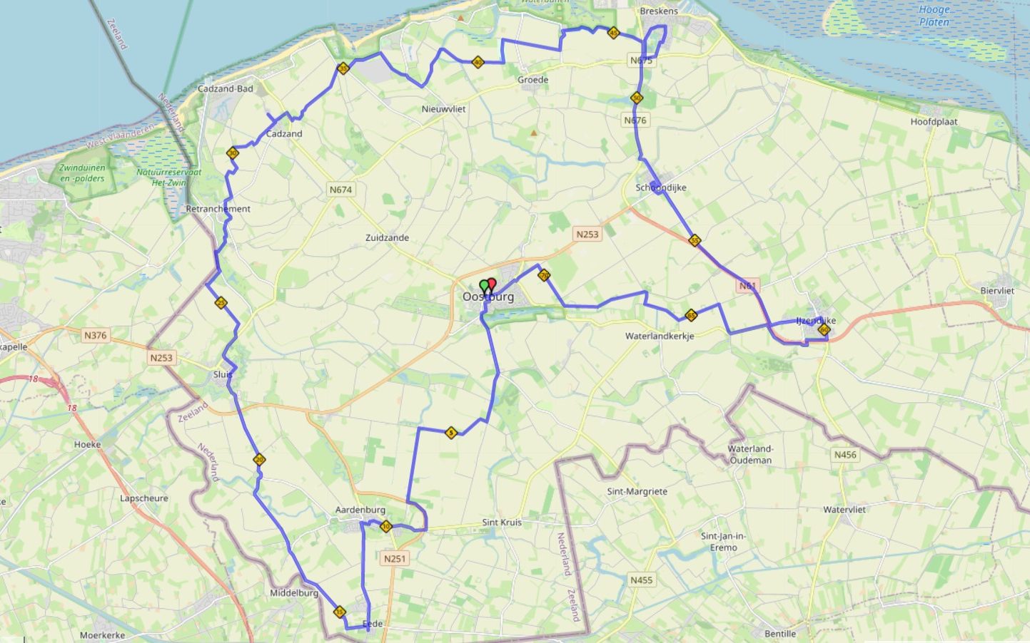 Route editie Oostburg 2023 (plattegronden) – Miniroparun ZVL
